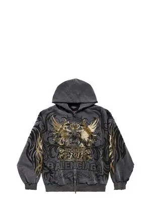Balenciaga Zip-up Hoodie - Black