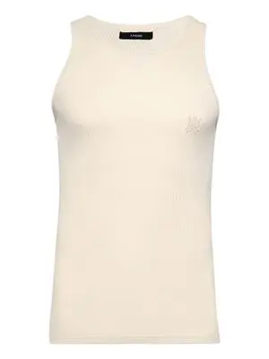 Amiri Ribbed Ma Tonal Tank - White