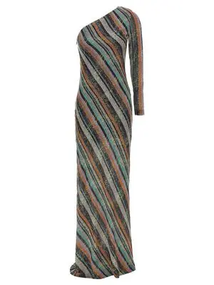 Missoni Irregular Zig Zag One-shoulder Dress - Multicolor