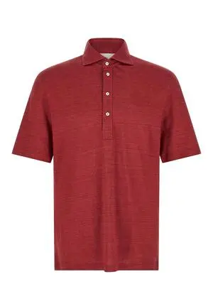 Brunello Cucinelli Brunello Cucinelli Men Polo Jersey Mélange Red