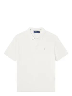 Polo Ralph Lauren Logo-embroidered Cotton And Linen-blend Polo Shirt - White