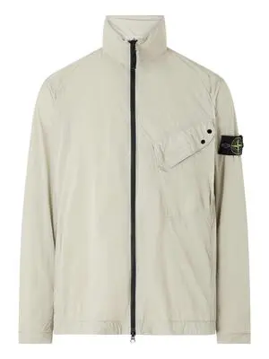 Stone Island Logo-appliquéd Garment-dyed Shell Jacket - Beige