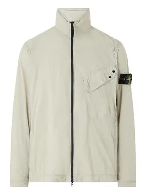 Stone Island Logo-appliquéd Garment-dyed Shell Jacket - Neutrals