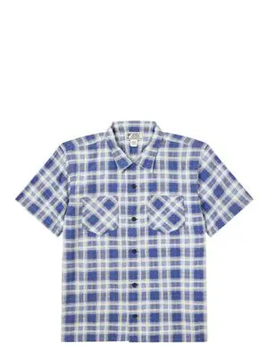 Ralph Lauren Checked Brushed Cotton Shirt - Blue