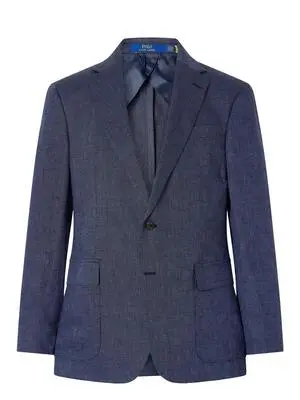 Polo Ralph Lauren Linen And Wool-blend Blazer - Blue