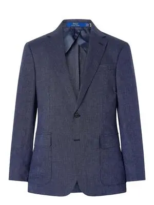 Polo Ralph Lauren Linen And Wool-blend Blazer - Navy