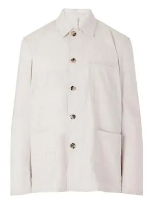 Paul Smith Linen And Wool-blend Overshirt - Neutrals