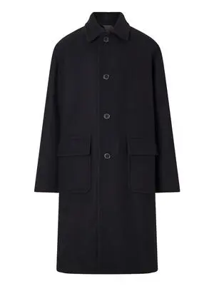Dries Van Noten Dries Van Noten Oversized Wool-Blend Coat Black