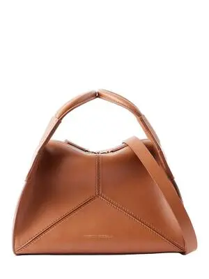 Victoria Beckham Plié Mini Leather Shoulder Bag - Tan