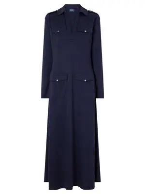 Polo Ralph Lauren Stretch-jersey Midi Dress - Navy