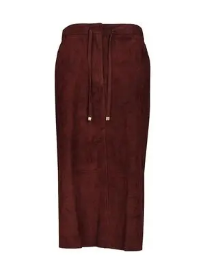 Max Mara Suede Midi Skirt - Multicolor