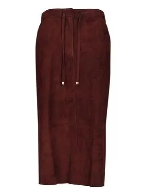 Max Mara Suede Midi Skirt - Multicolor