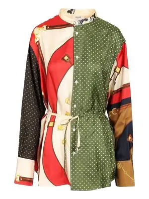 Celine Loose-fitting Printed Silk Twill Shirt - Multicolor