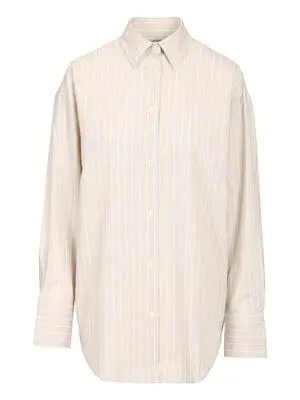 TOTEME Oversized Striped Viscose And Silk Shirt - Multicolor