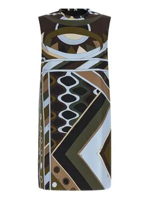 Emilio Pucci Vivara' Print Silk Twill Mini Dress - Multicolor