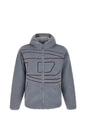 DIESEL® Teddy-effect Fleece Hoodie - Gray