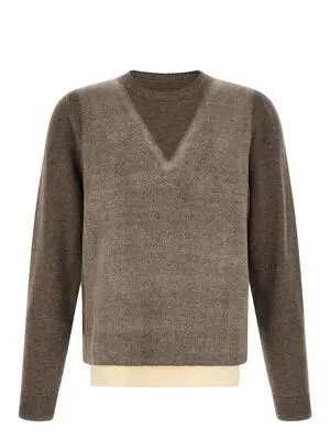 MAISON MARGIELA Memory Of" Wool Sweater - Brown