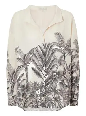 ANDRES OTALORA Cielos Lejanos Printed Linen Shirt - Neutrals