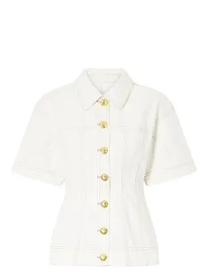 Aje Liliana Denim Shirt - Neutrals