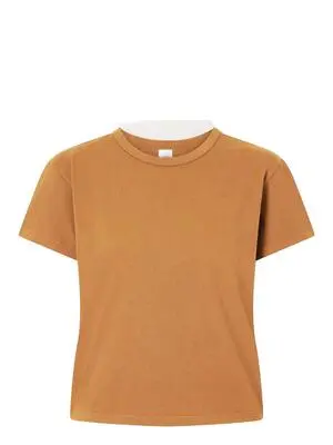 LESET The Margo Cotton-jersey T-shirt - Camel