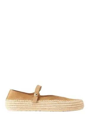 Loewe Suede Mary Jane Espadrilles - Brown