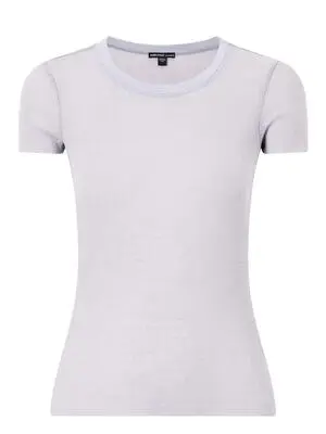 JAMES PERSE Ribbed Cotton And Cashmere-blend T-shirt - Gray