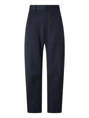 NILI LOTAN Shon" Wool-gabardine Straight-leg Pants - Blue