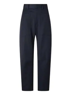 NILI LOTAN Shon" Wool Gabardine Straight-leg Pants - Navy