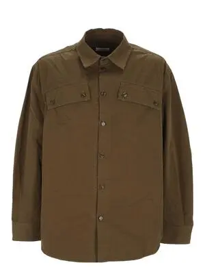 OFF-WHITE Logo-print Flap-pocket Shirt