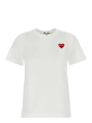 Comme Des Garçons Short Sleeve T-shirt With Logo Detail - White