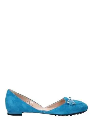 TOD'S Suede Ballet Flats - Blue