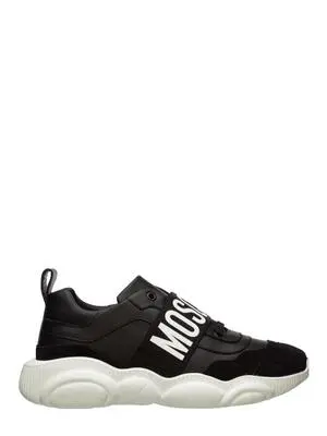 Moschino Teddy Logo Ribbon Sneakers - Black