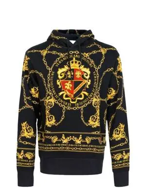 Versace Printed Hoodie - Black