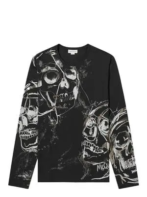 Alexander McQueen Skull Print T-shirt - Black