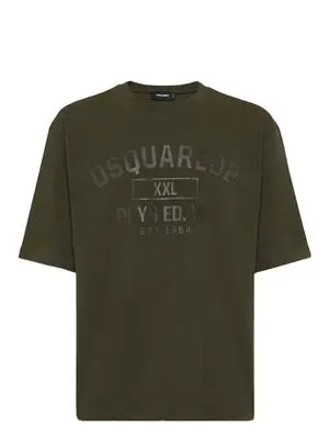 Dsquared2 Logo Printed Crewneck T-shirt - Beech Brown