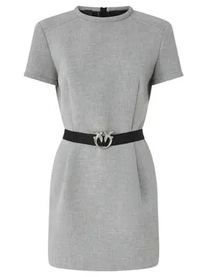 Pinko Belted Mini Dress - Gray