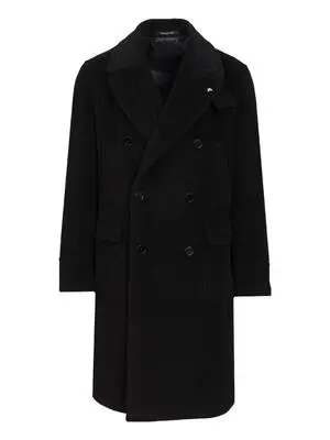 Tagliatore Double-breasted Lapel Coat - Black