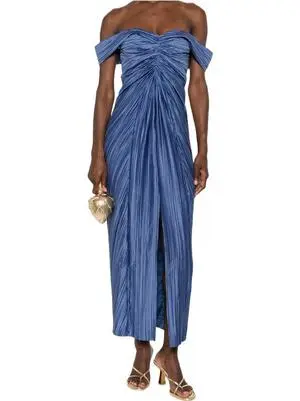 Cult Gaia Off-the-shoulder Sweetheart Neck Dress - Blue