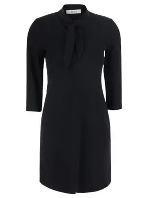 JUCCA Tech Fabric Dress With Knot Detail - Black