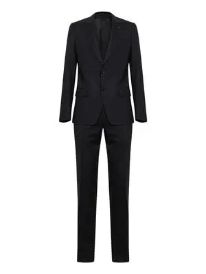 LARDINI Single-breasted Blazer And Trousers Set - Black