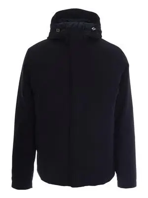 Herno Long Sleeve Hooded Casual Jacket - Regular Blue