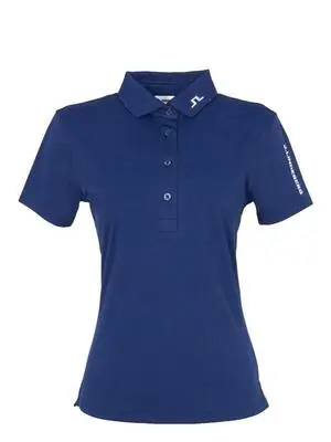 J. Lindeberg Short Sleeve Collared Polo Shirt - Blue