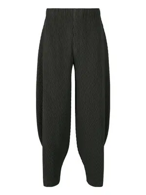 Issey Miyake Homme Plissé Pleated Casual Pants - Black