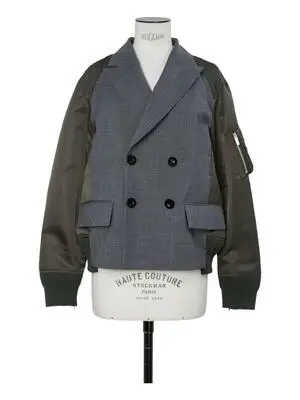 Sacai Twill Jacket - Gray/khaki