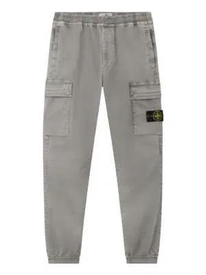 Stone Island Regular-tapered-fit Jogger Trousers With Elastic Waist - Grey