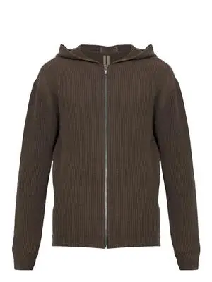 RICK OWENS Rick Owens Long Sleeve Knit Top With Hood And Zip Closure