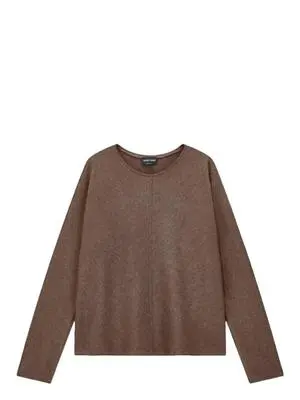 Giorgio Armani Seam-detail Knitted Sweater - Brown