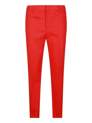 PT TORINO Tailored Trousers With Belt Loops - Red