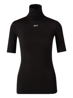 Off-White Mock Neck T-shirt - Black