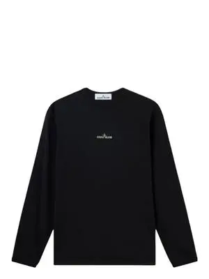 Stone Island Oversize Long-sleeved T-shirt - Black